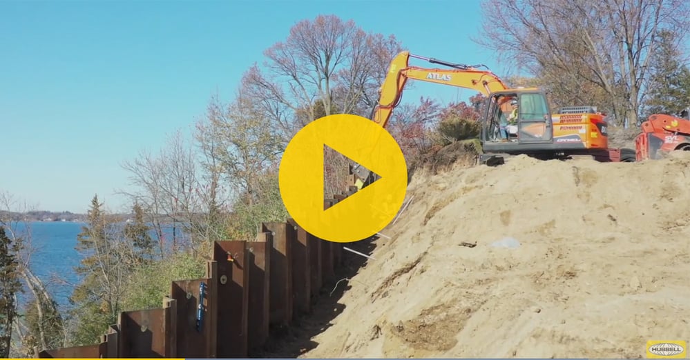 Helical Tieback Anchors Used to Reinforce Soldier Pile Wall